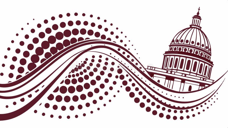 Capitol Building Graphic, Landmark Architecture Design for City Themes ...