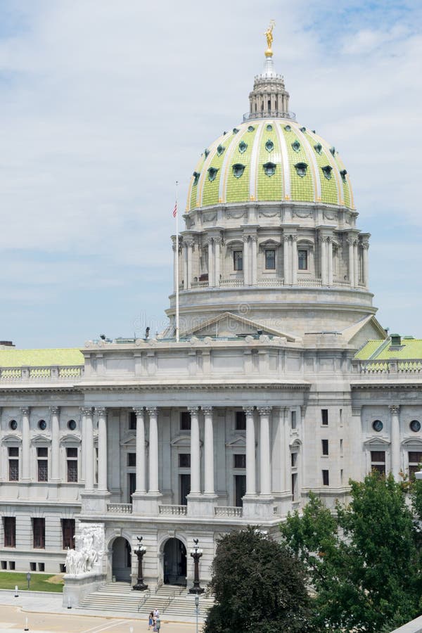 Capitol Building Harrisburg, Pennsylvania Stock Image - Image of green ...
