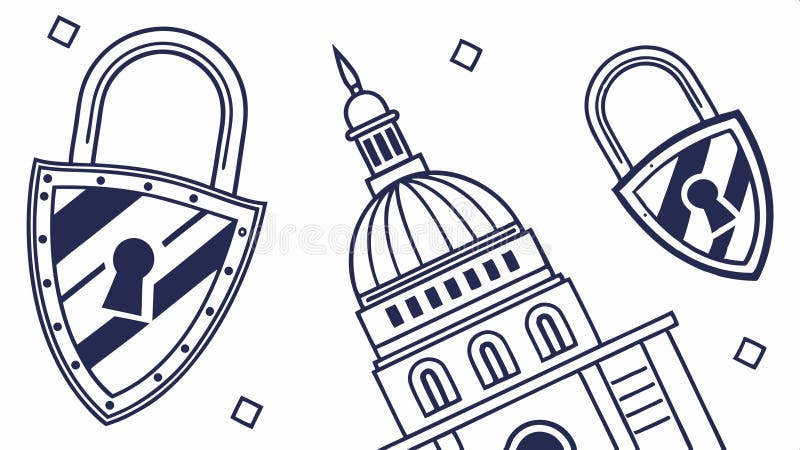 Capitol Building with Locks, Government Security, Secure Building ...