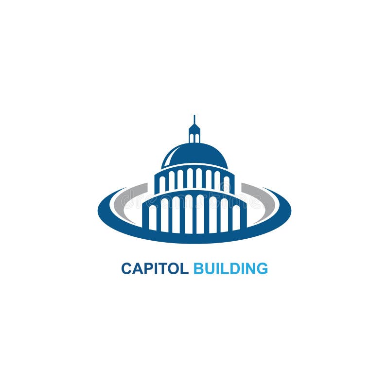 Capitol Building Logo Design Vector Icon. Stock Vector - Illustration ...