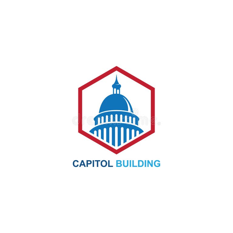 Capitol Building Logo Design Vector Icon. Stock Vector - Illustration ...