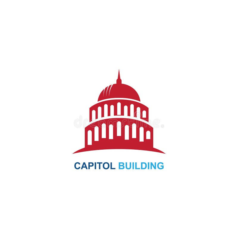 Capitol Building Logo Design Vector Icon. Stock Vector - Illustration ...