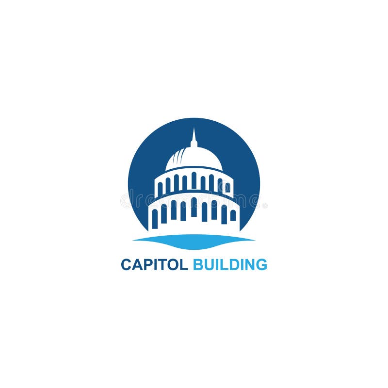 Capitol Building Logo Design Vector Icon. Stock Vector - Illustration ...