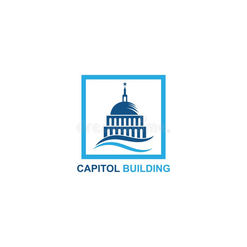 Capitol Building Logo Design Vector Icon. Stock Vector - Illustration ...