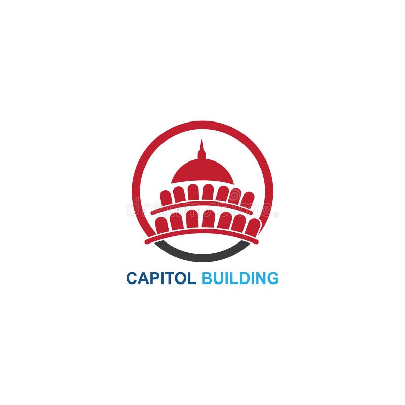 Capitol Building Logo Design Vector Icon. Stock Vector - Illustration ...