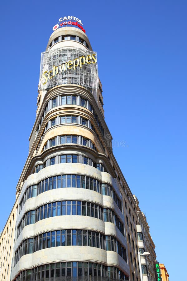 Capitol building in Madrid editorial photography. Image of architecture ...