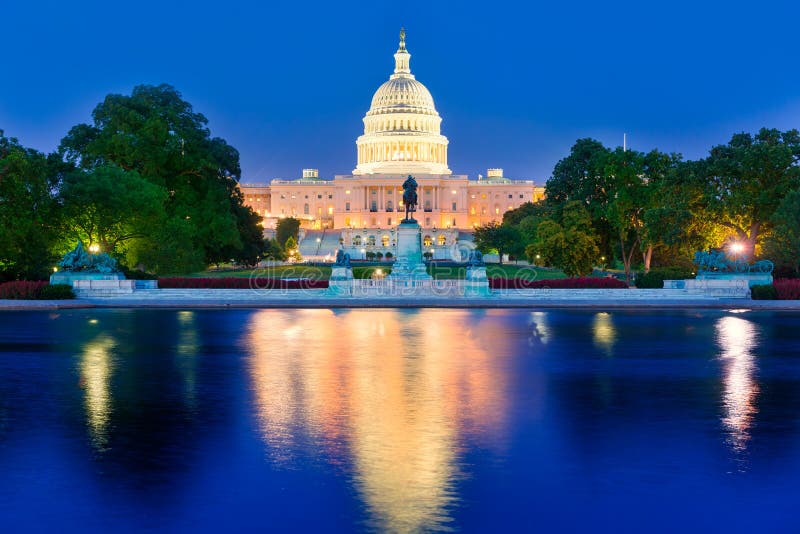 Capitol Building Sunset Washington DC Congress Stock Image - Image of ...