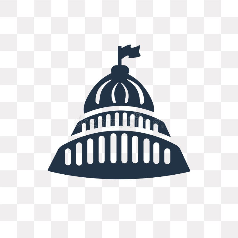 Capitol Building Vector Icon Isolated on Transparent Background ...