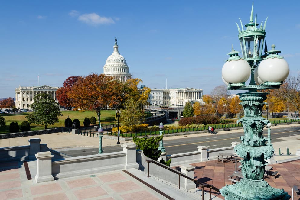 Capitol Building in Washington DC in Fall Stock Photo - Image of hill ...