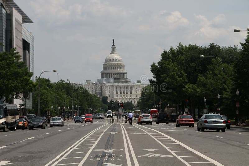 The Capitol Building in Washington, Streetview Editorial Image - Image ...