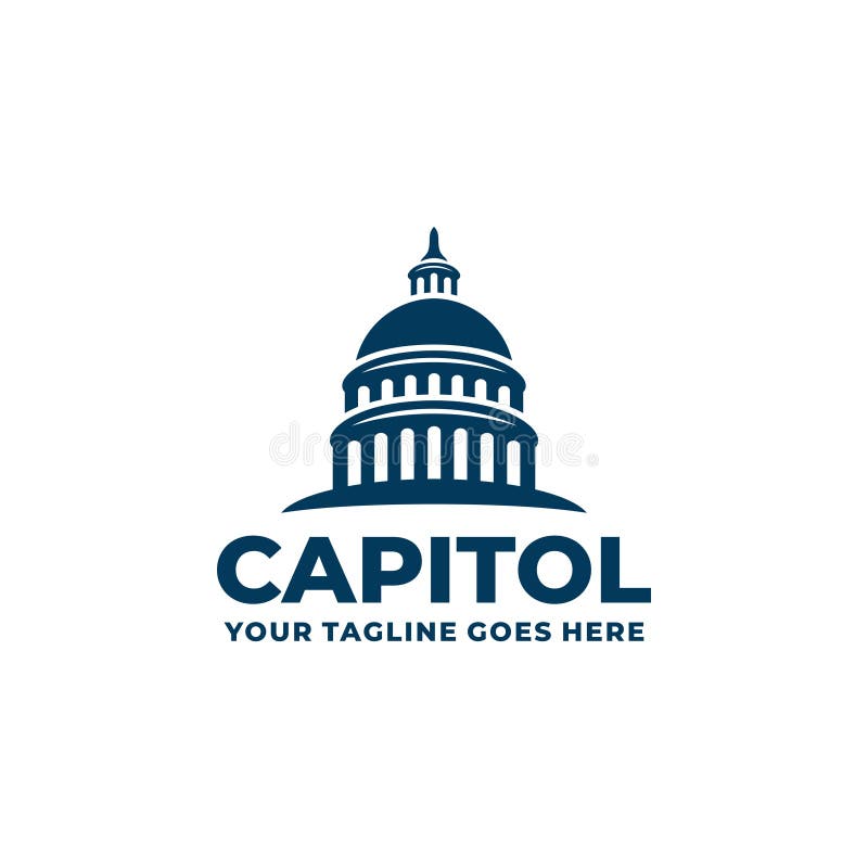 Capitol Building Logo Design Stock Vector - Illustration of iconic ...