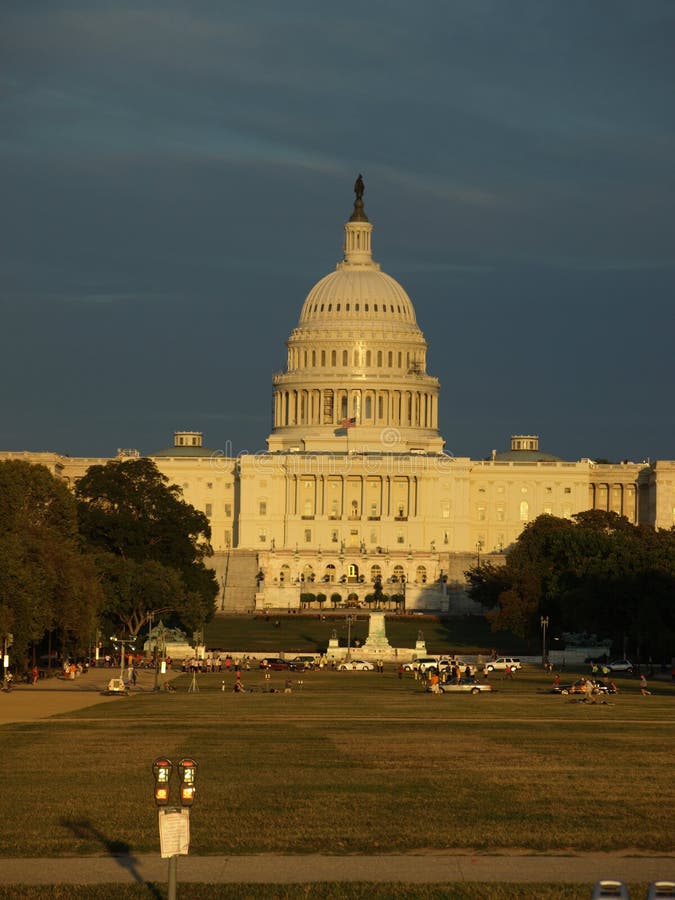 The Capitol in Dc during Sunset Stock Image - Image of sunset, building ...