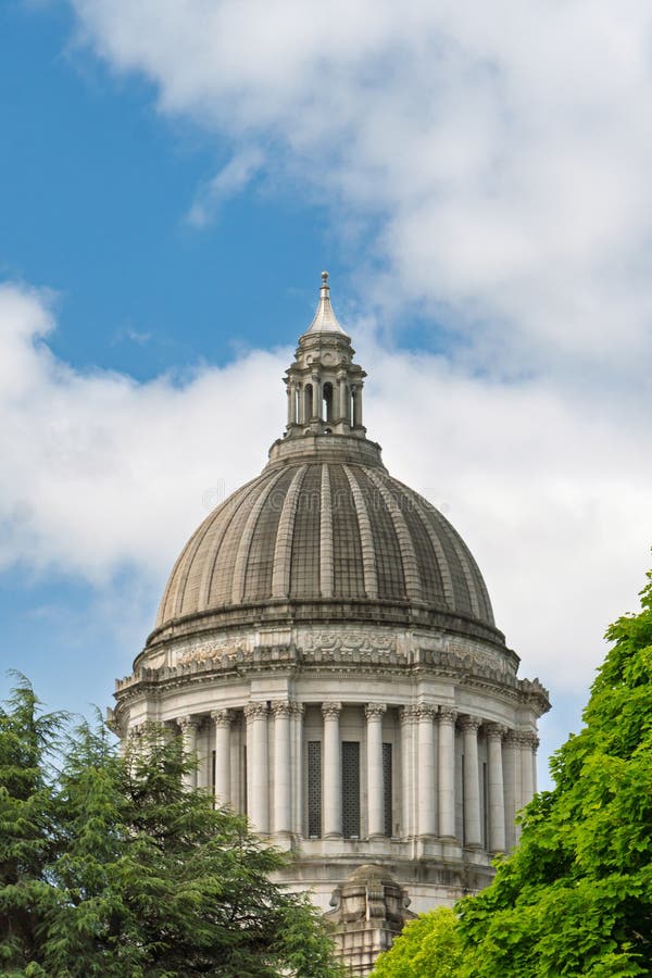 Capitol Dome at the Washington State Capitol Stock Image - Image of ...