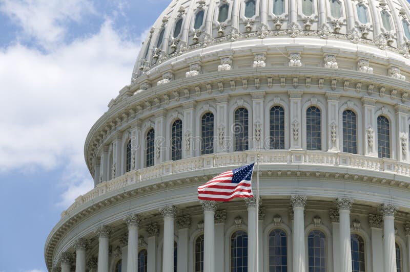 US Capitol Flag stock image. Image of exterior, landmark - 10332915