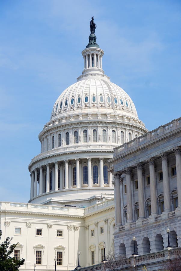Capitol Hill Building Closeup, Washington DC Stock Image - Image of ...
