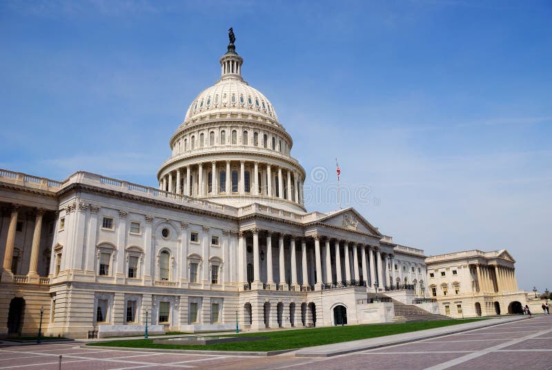 The US Capitol in Washington DC Landscape Stock Photo - Image of ...
