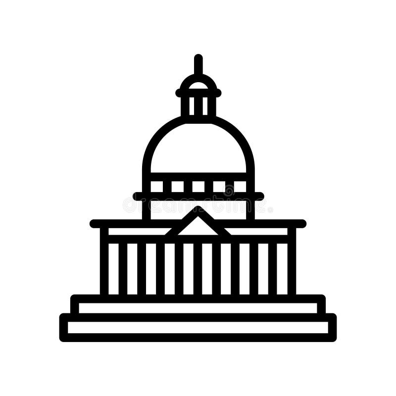 Capitol icons 9 set stock vector. Illustration of hill - 96084755