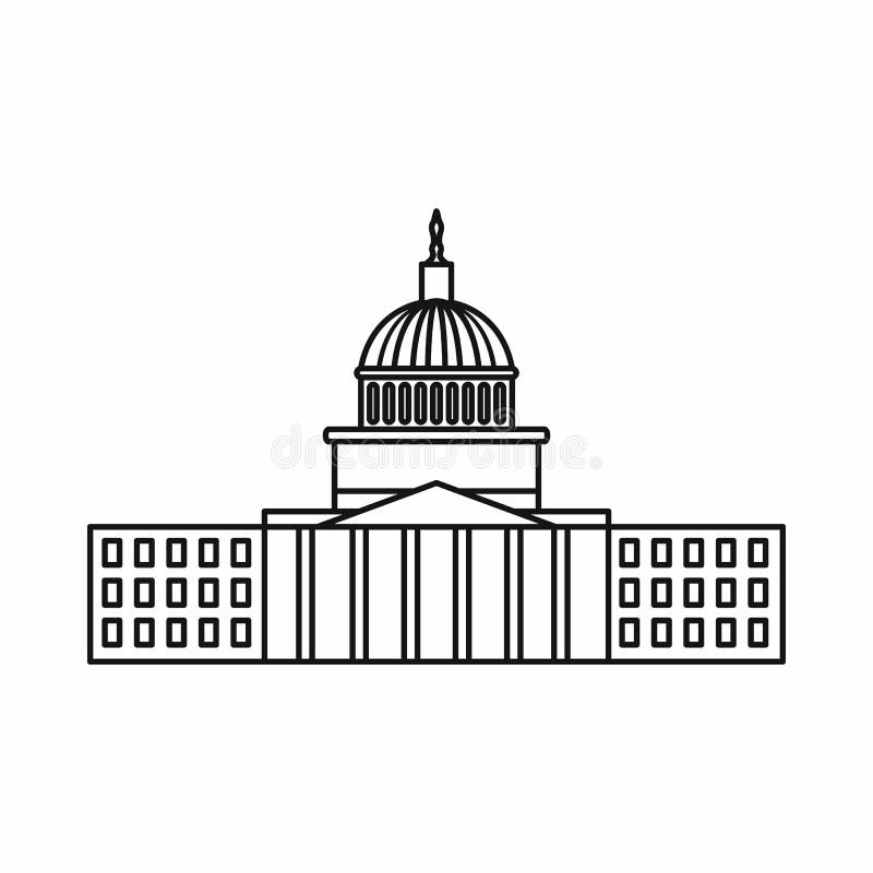 Capitol Building Drawing Outline