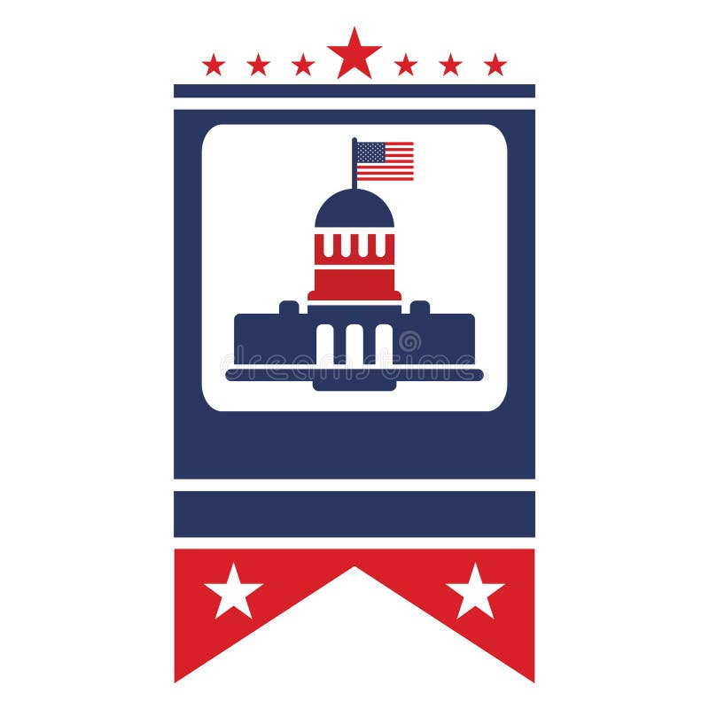 Capitol Label. Vector Illustration Decorative Design Stock Vector ...