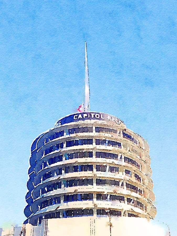 Capitol Records Tower in Hollywood Editorial Photography - Image of ...