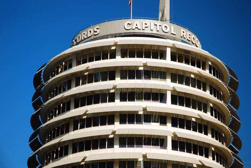Capitol Records Building, Los Angeles Editorial Stock Image - Image of ...