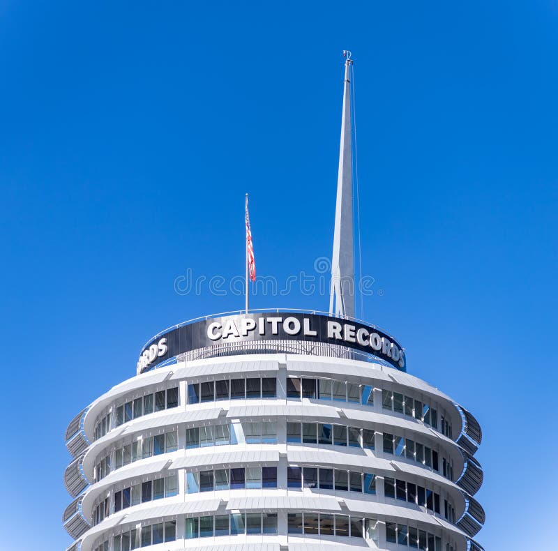 Capitol Records Building editorial stock photo. Image of windows ...