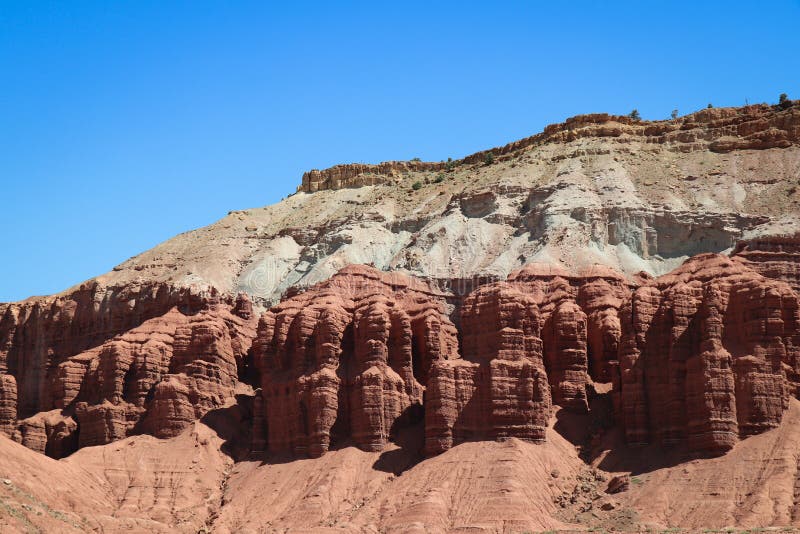 Capitol Reef Rock Formations Stock Photo - Image of park, mountain ...