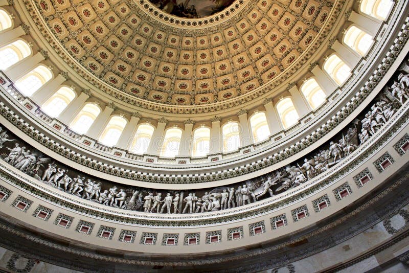 Capitol Rotunda Ceiling stock image. Image of house, round - 77211419