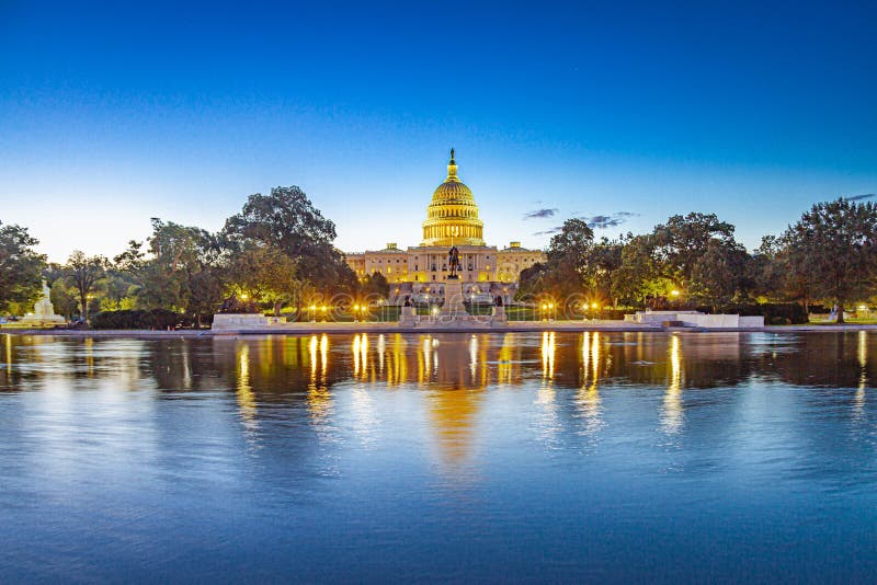 The Capitol of the United States with the Capitol Reflecting Pool Stock ...
