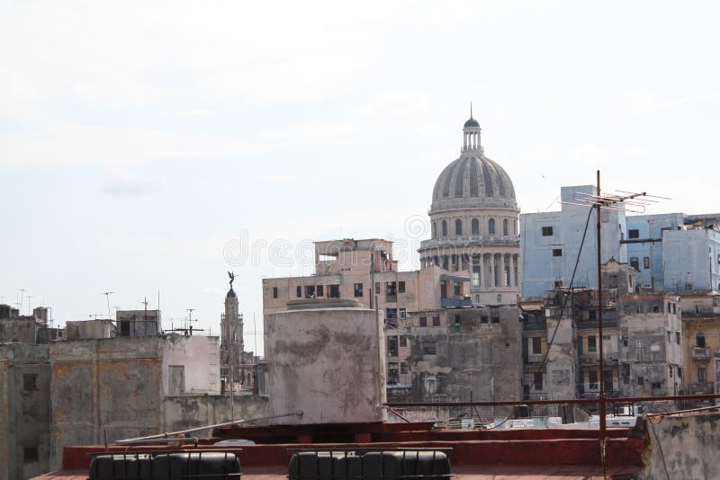 Capitol Roof Detail with American Flag Waving, Washington DC Stock ...