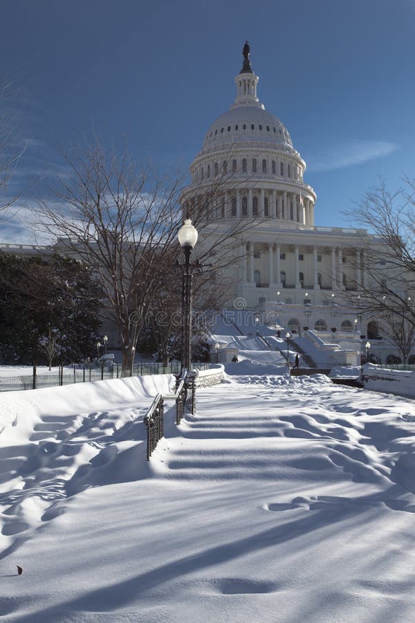 Capitol Building, Winter, Washington, DC, USA Stock Image - Image of ...
