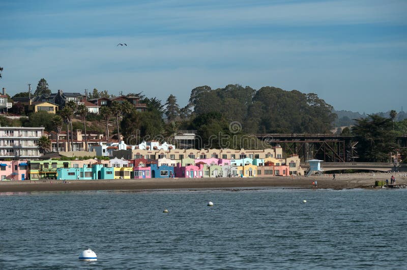 Capitola Beach In Magical Sunset Stock Image - Image of capitola ...