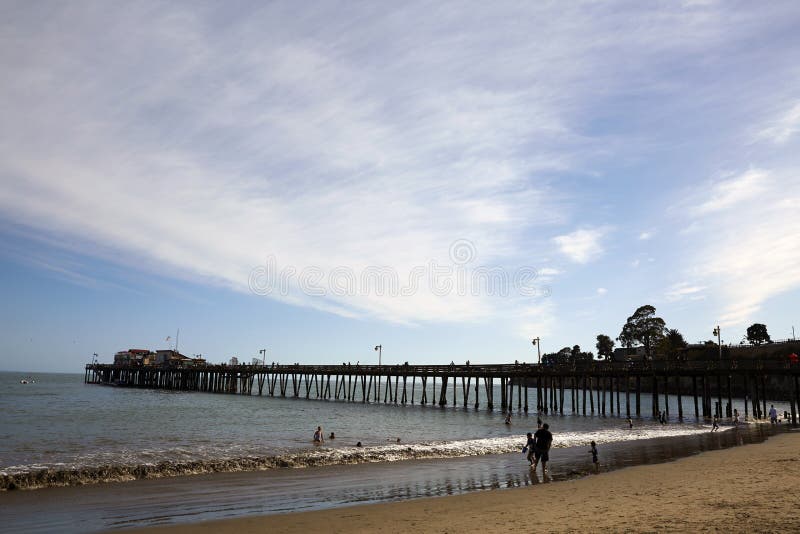 Capitola Beach in Magical Sunset Stock Image - Image of capitola ...