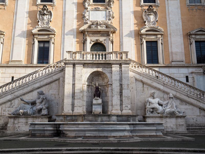Capitoline Hill in Rome stock image. Image of clouds - 81221741