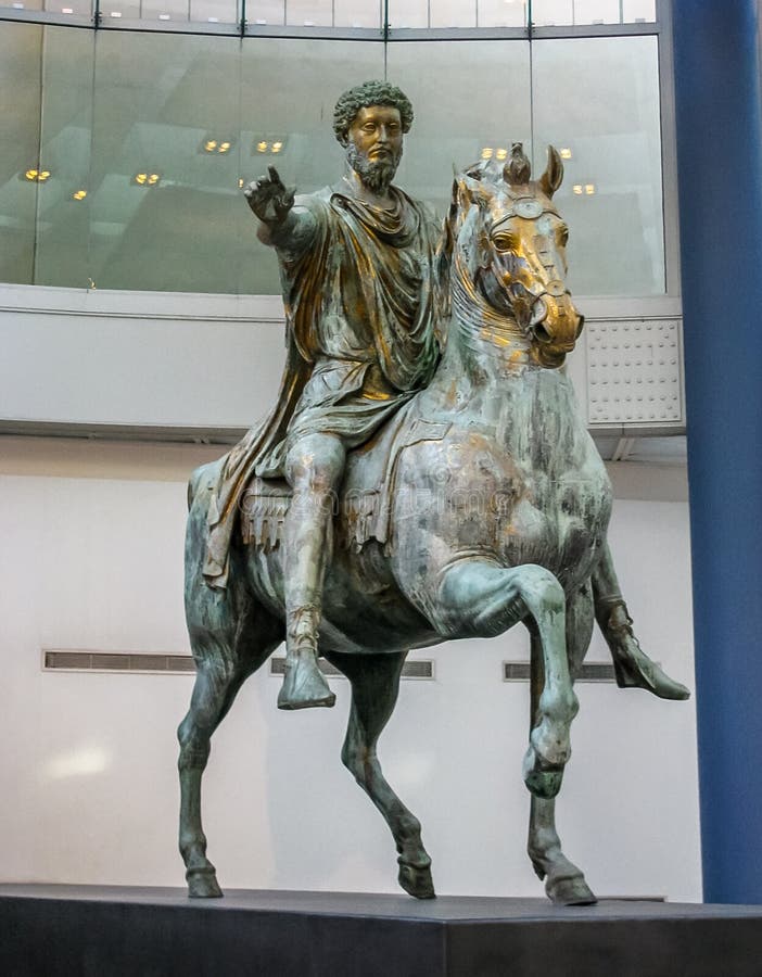 Capitoline Museum - Original- Marcus Aurelius Statue Redaktionell Foto ...