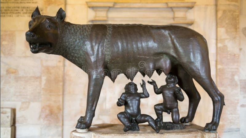 Romulus and Remus Bronze Statue Stock Photo - Image of fairy, european ...