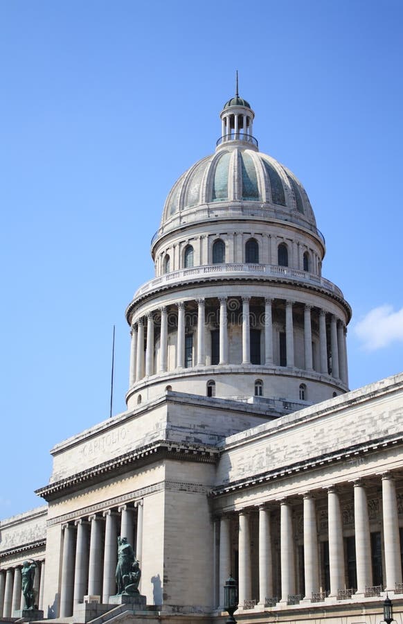 Morning Light on the Capitolio and Cuban Flag, the Cuban Capitol ...