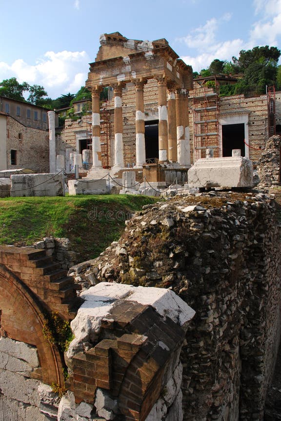 Capitolium stock image. Image of juno, columns, monument - 7373683