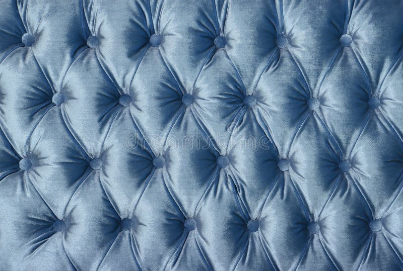 Capitone Azul Textura Adornada De Estofamento Da Tela Imagem de Stock ...