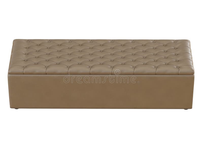 Capitone Beige De Banc Sur Un Rendu Blanc Du Fond 3d Illustration Stock ...