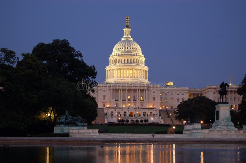 Het Capitoolgebouw in Washington DC, Hoofdstad Van De Verenigde Staten ...
