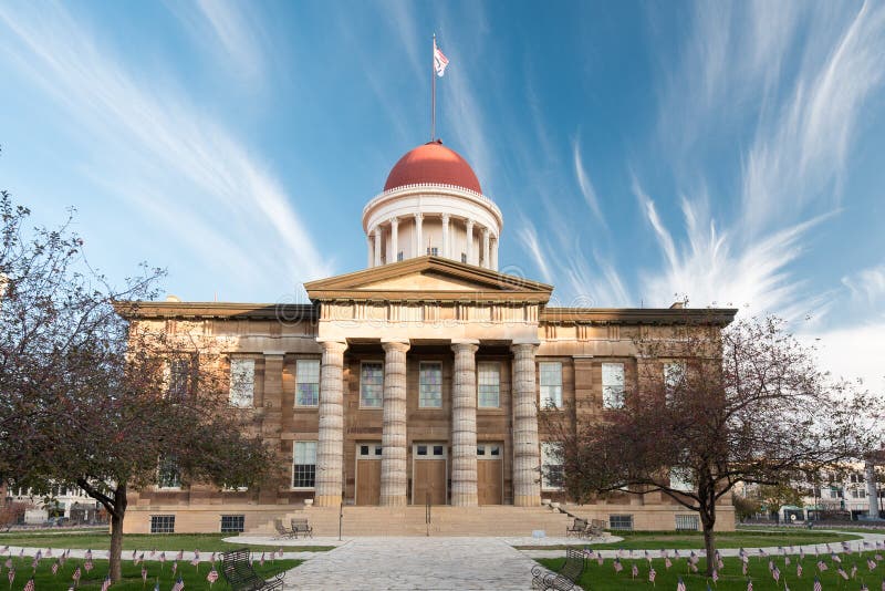 Capitool Van De Staat Van Illinois Het Oude Stock Foto - Image of ...