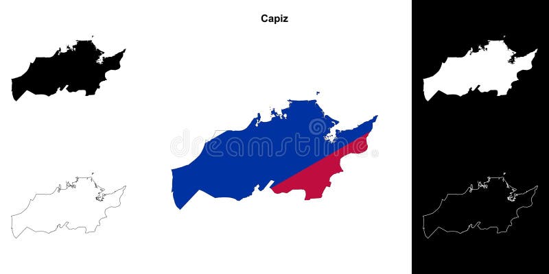 Capiz outline map stock vector. Illustration of tourism - 323860378