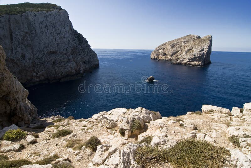 Capo Caccia stock photo. Image of rock, vacations, creek - 3846122
