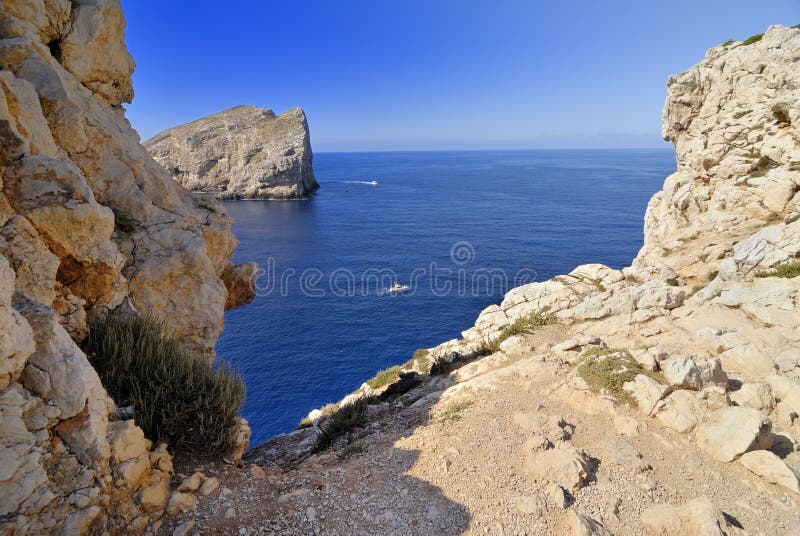 Capo Caccia stock photo. Image of italy, seafront, ocean - 5494404