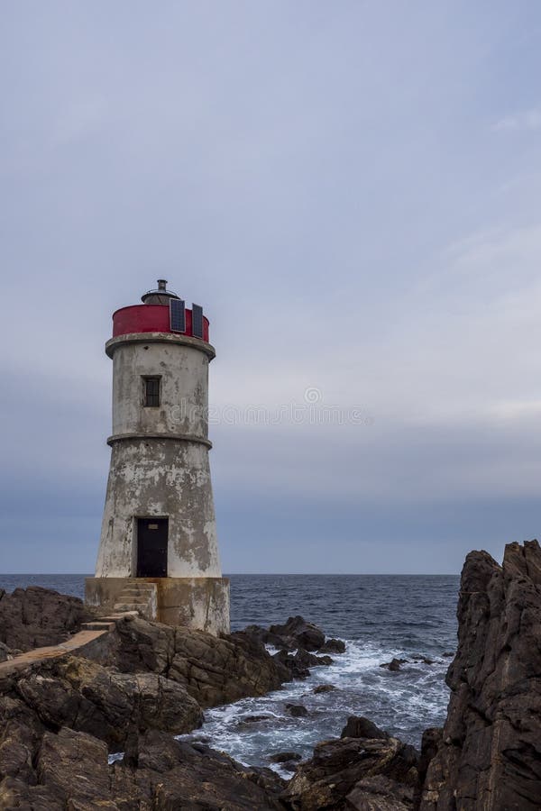 Capo Ferro Lighthouse in Sardinia Stock Photo - Image of beautiful ...