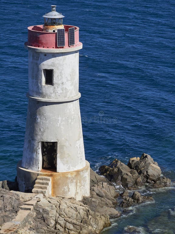 Capo Ferro Lighthouse in Sardinia Stock Image - Image of outdoors ...