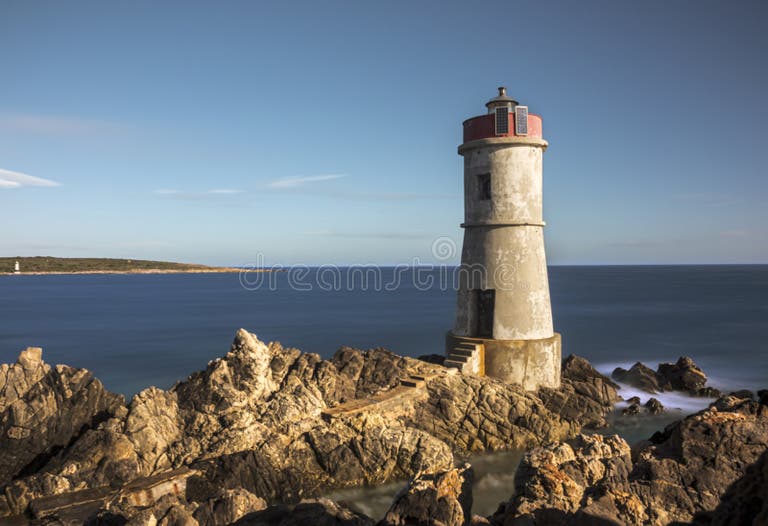 Capo Ferro Lighthouse in Sardinia Stock Image - Image of scenic ...