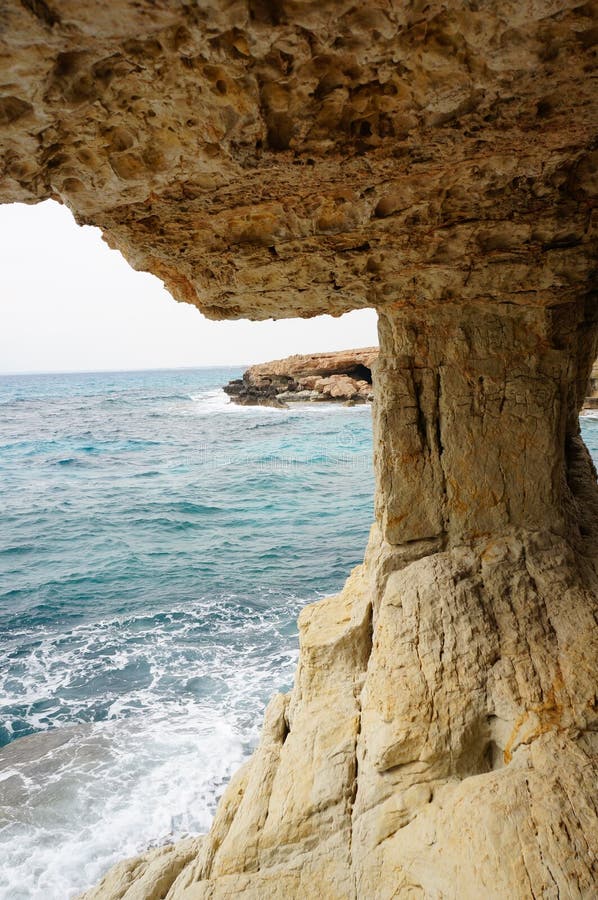 Capo Greco cave stock image. Image of greco, rock, water - 90201779
