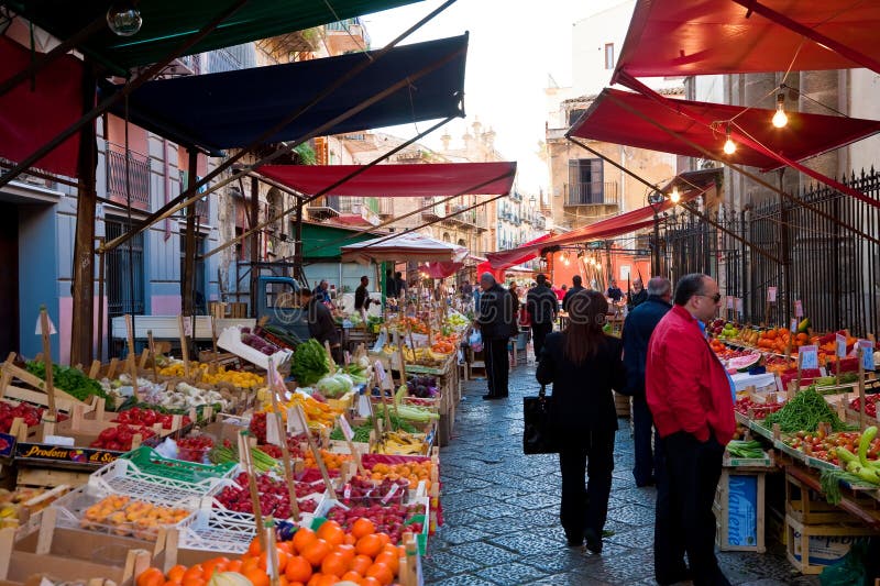 The Capo Market in Palermo Sicily Italy Editorial Photo - Image of ...